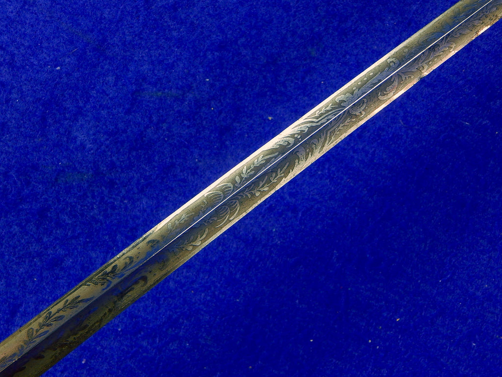 Antique 19 Century British English France French Engraved Court Sword ...