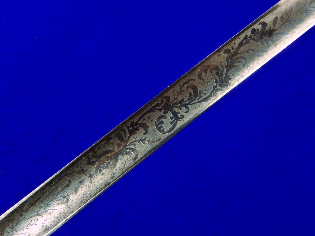 Antique 19 Century British English France French Engraved Court Sword ...