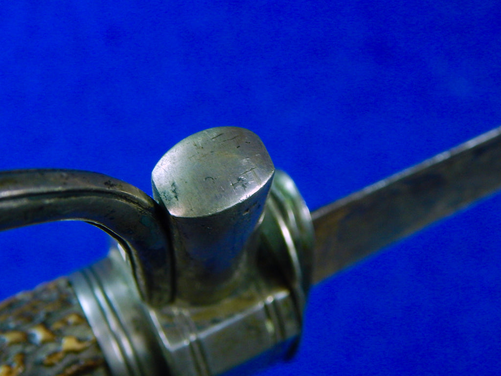 Antique German Germany 18 Century Silver Stag Short Hunting Sword w/ S ...