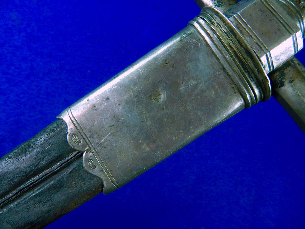 Antique German Germany 18 Century Silver Stag Short Hunting Sword w/ S ...