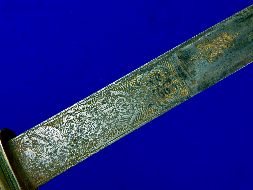 Antique German Germany 18 Century Silver Stag Short Hunting Sword w/ S ...