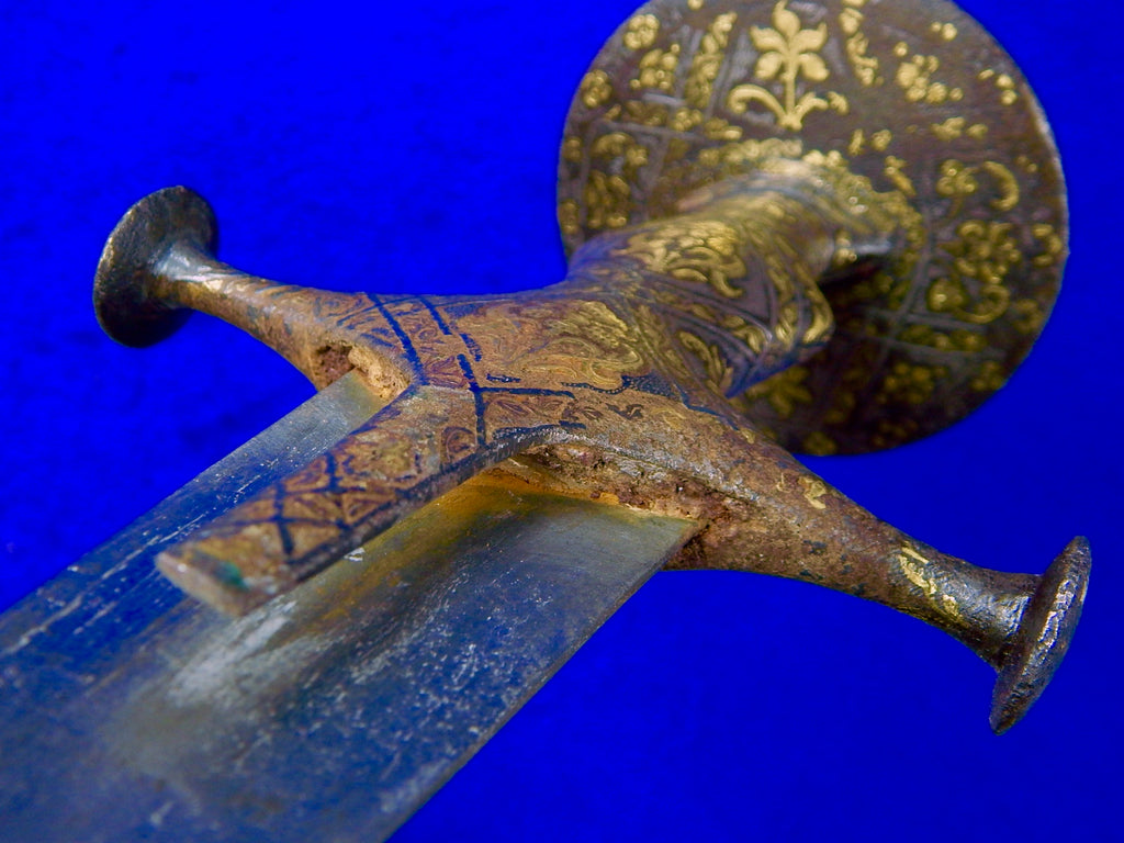 Antique 19 Century Middle East Islamic Indian India Tulwar Gold Damasc ...