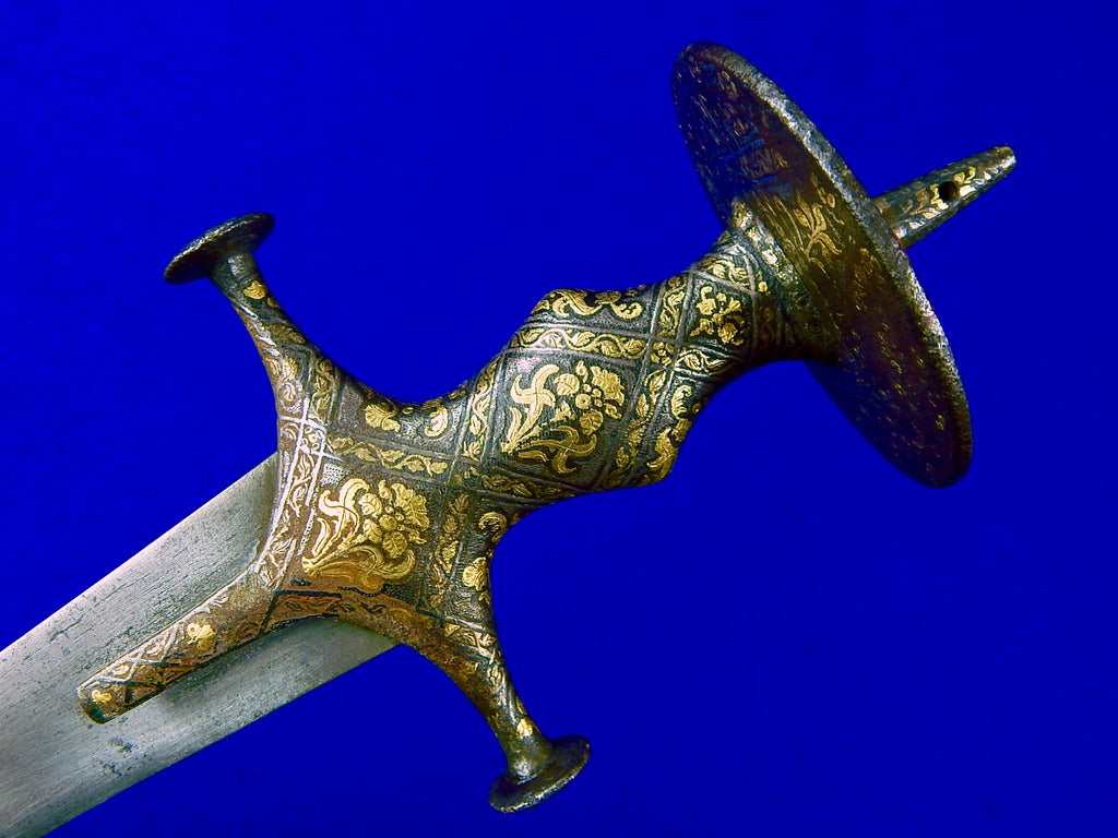 Antique 19 Century Middle East Islamic Indian India Tulwar Gold Damasc ...