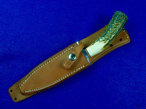 US BlackJack Stag Handle Hunting Knife Knives w/ Sheath Box – ANTIQUE ...