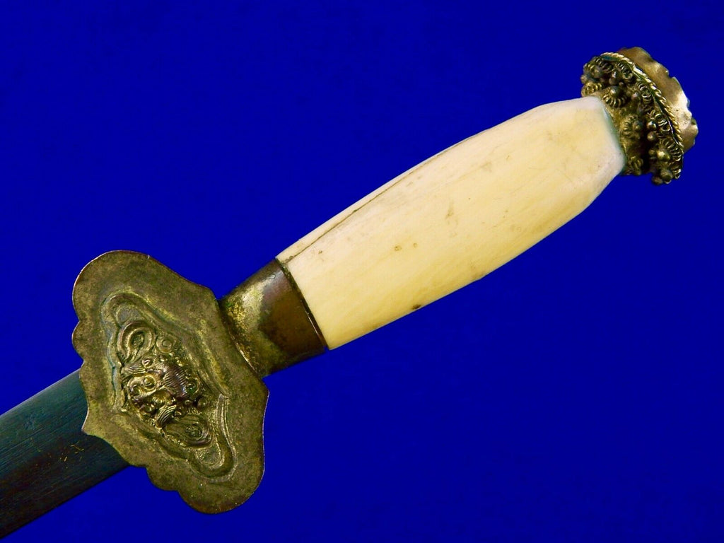 Antique Old China Chinese 19 Century Dagger Fighting Knife Knives Dirk ...