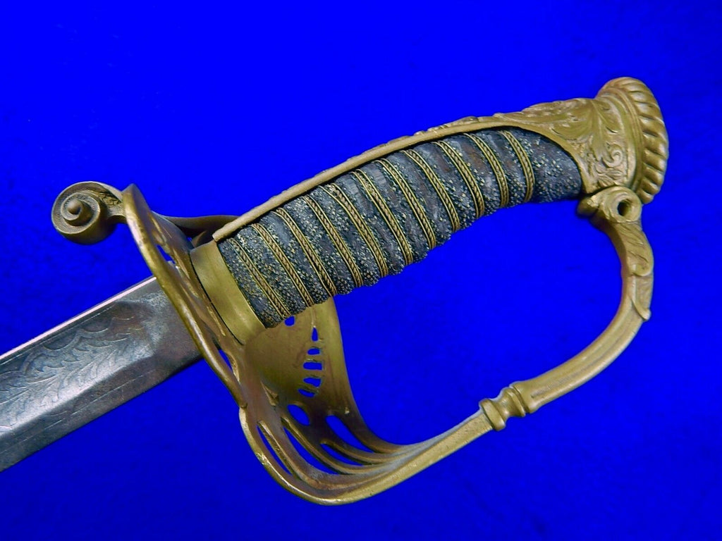 Antique US Civil War Presentation Grade German Import Engraved Sword S ...