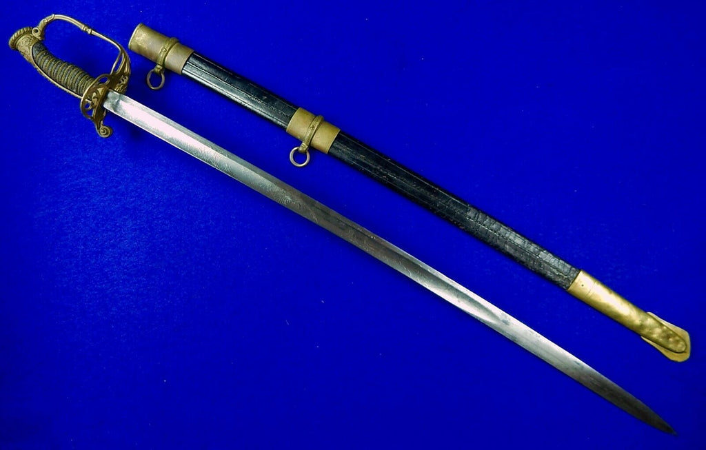 Antique US Civil War Presentation Grade German Import Engraved Sword S ...