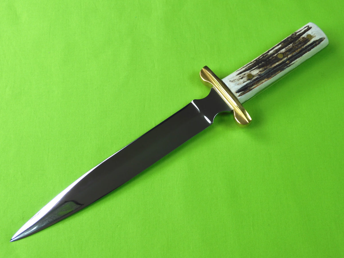 US Custom Made Handmade MOUSER Stiletto Stag Hunting Fighting Knife ...