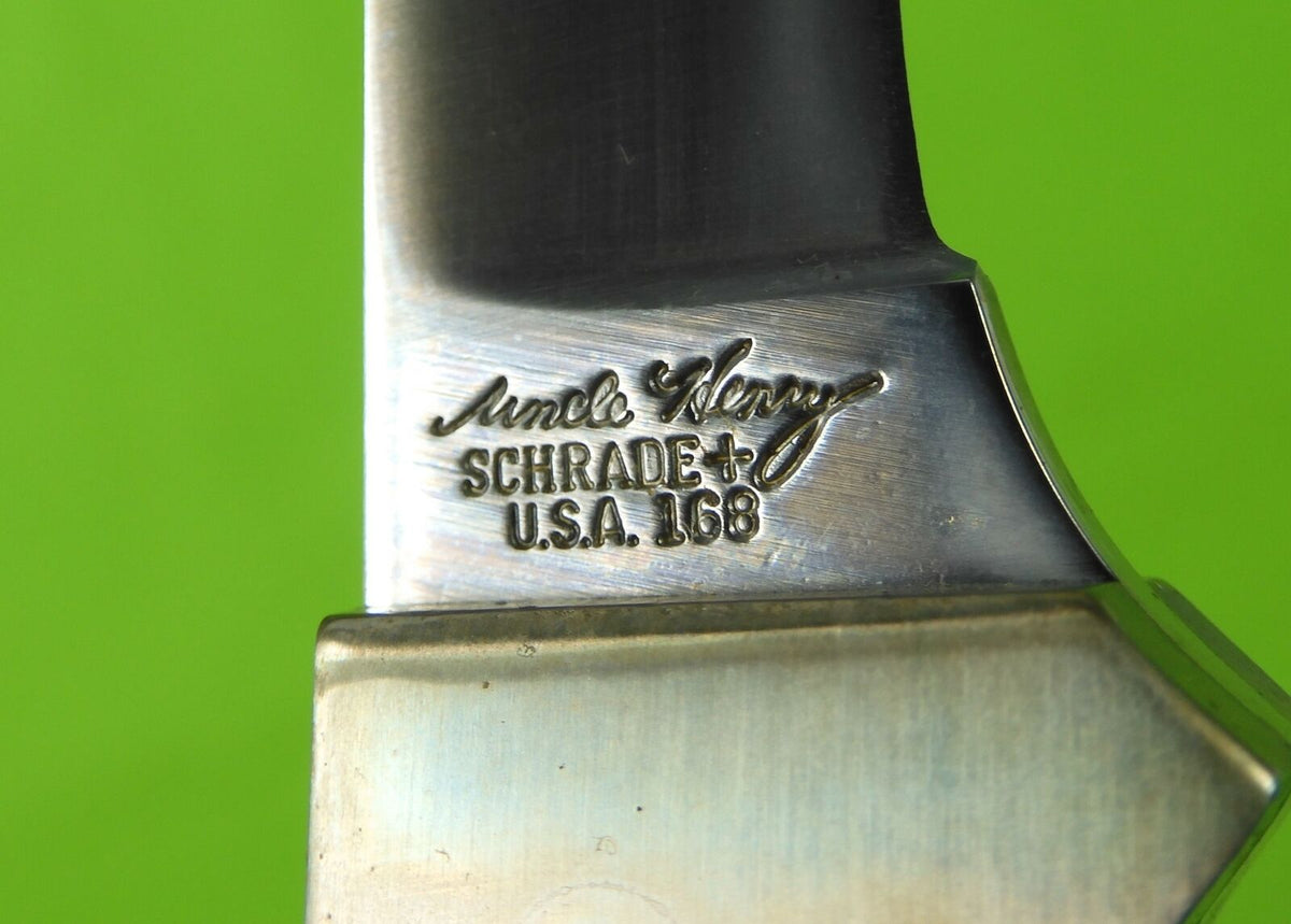 Vintage US Schrade + Uncle Henry 168 Fishing Fish Filllet Knife Sheath ...
