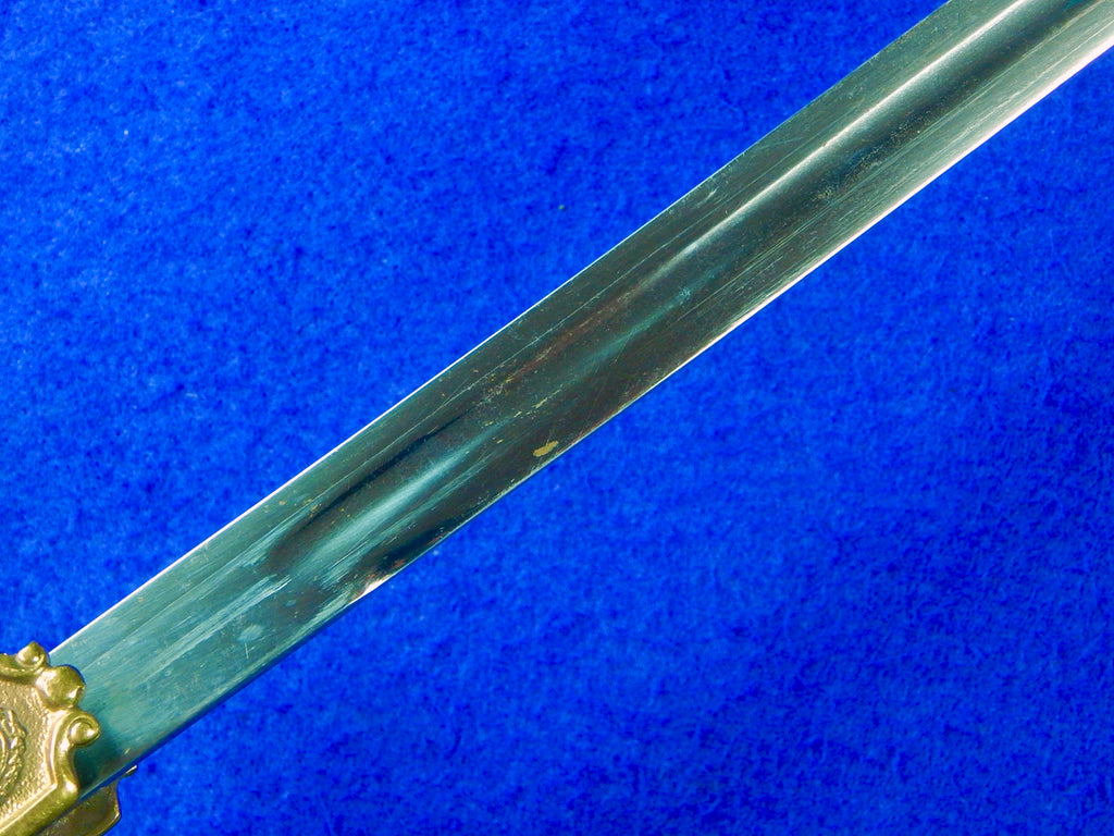French France South America Antique Old WW1 Lion Head Sword w/ Scabbar ...
