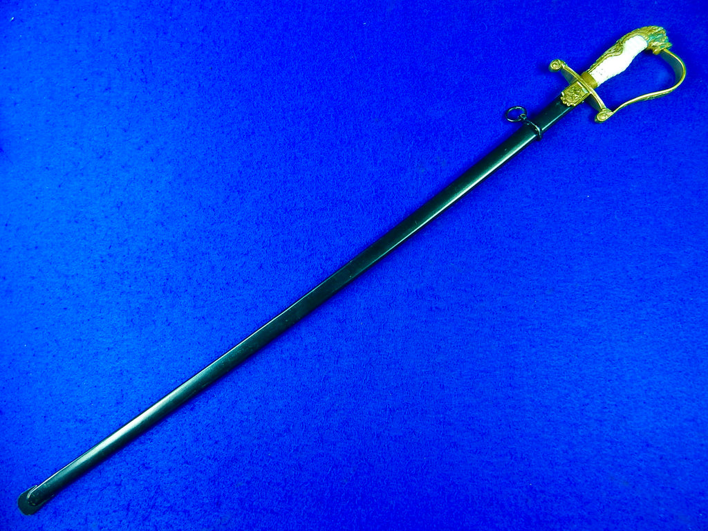 French France South America Antique Old WW1 Lion Head Sword w/ Scabbar ...