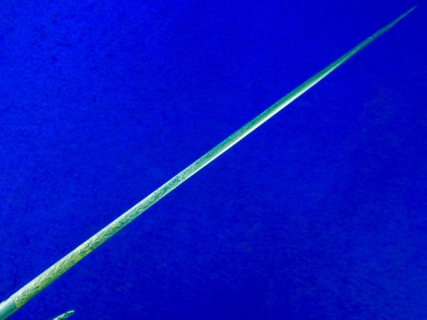 Antique Old German Germany Gold Engraved Dog Head Hunting Dagger Sword ...