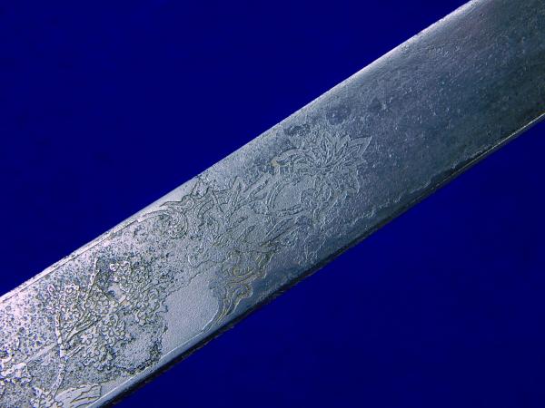 Antique Old German Germany Gold Engraved Dog Head Hunting Dagger Sword ...