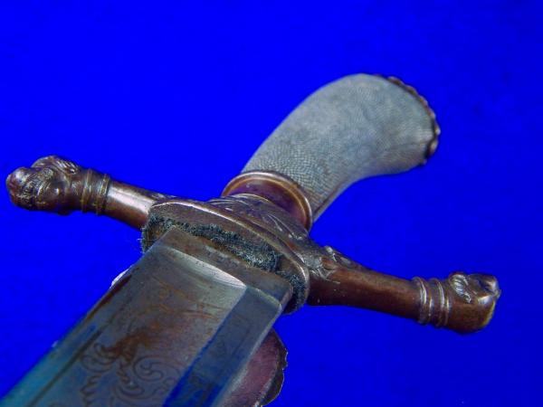Antique 19 Century German Germany Engraved Hunting Dagger Knife Russia ...