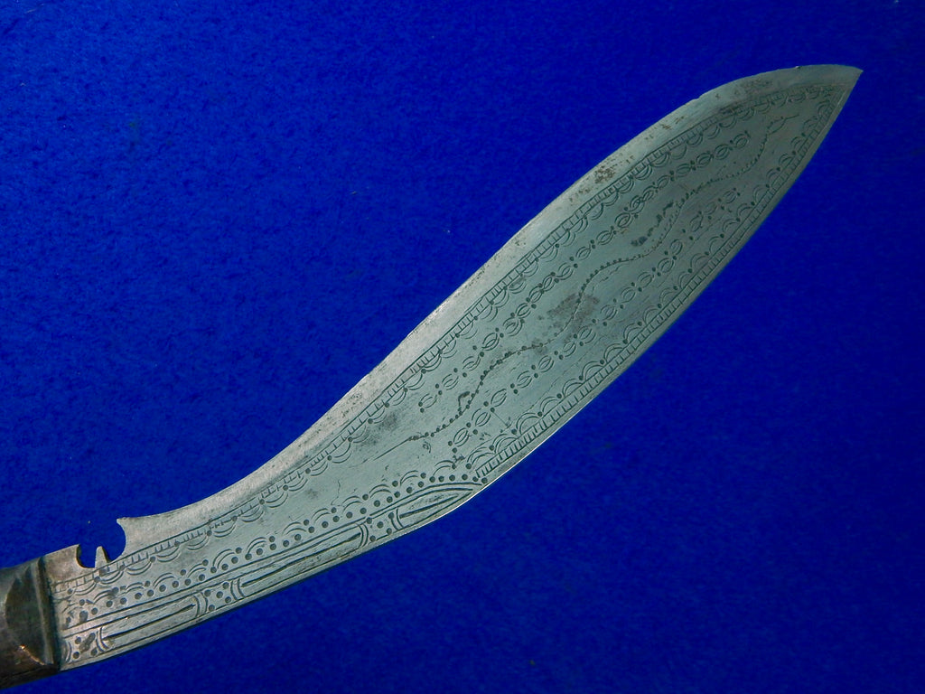 Antique Vintage Indian India Engraved Kukri Gurkha Fighting Knife w/ S ...