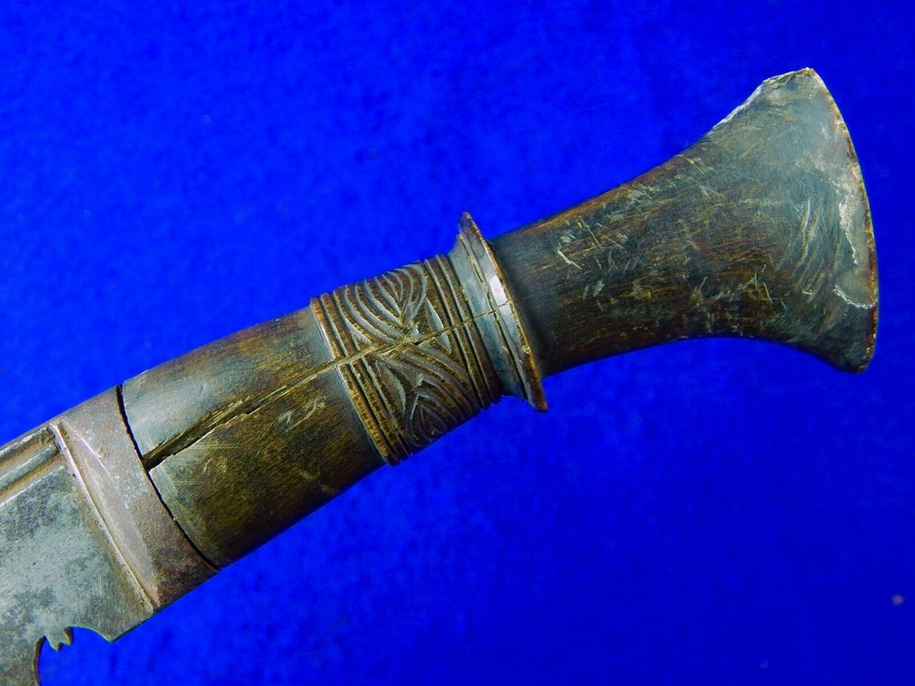 Antique Old India Indian Gurkha Kukri Fighting Knife Knives w/ Scabbar ...