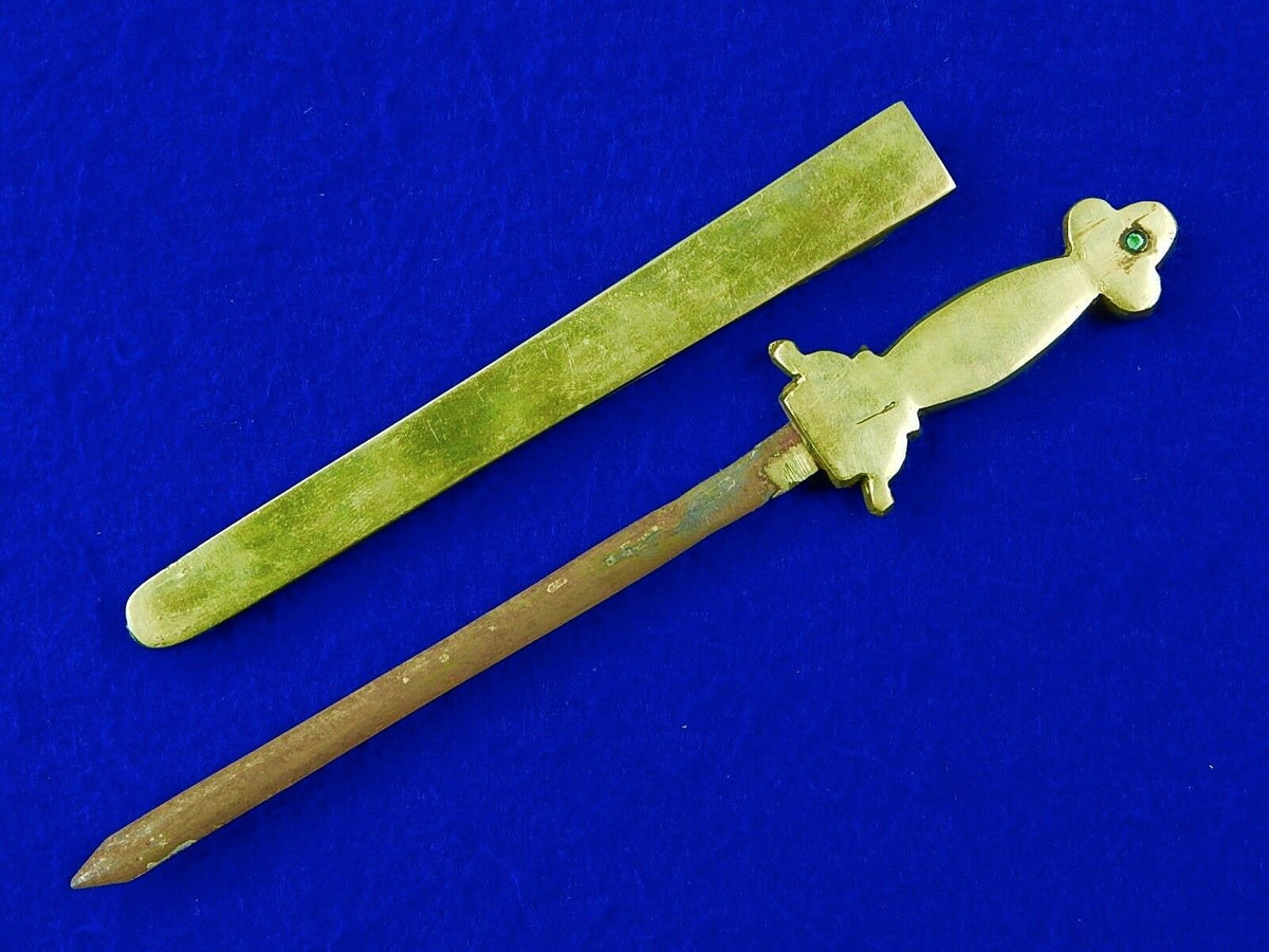 Vintage Antique Old Chinese China Small Dagger Knife Letter Opener w ...