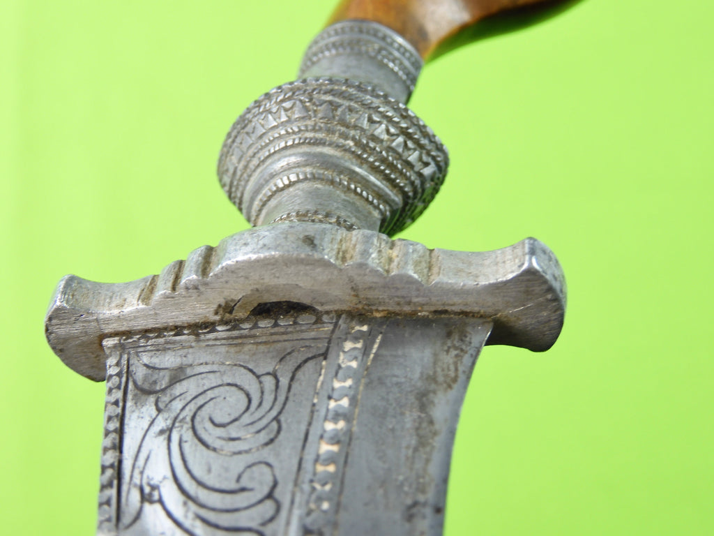 Vintage Old Philippines Philippine Small Punal Moro Kris Knife w/ Scab ...