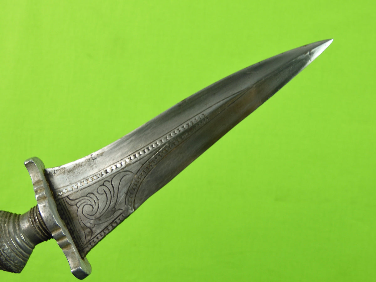 Vintage Old Philippines Philippine Small Punal Moro Kris Knife w/ Scab ...