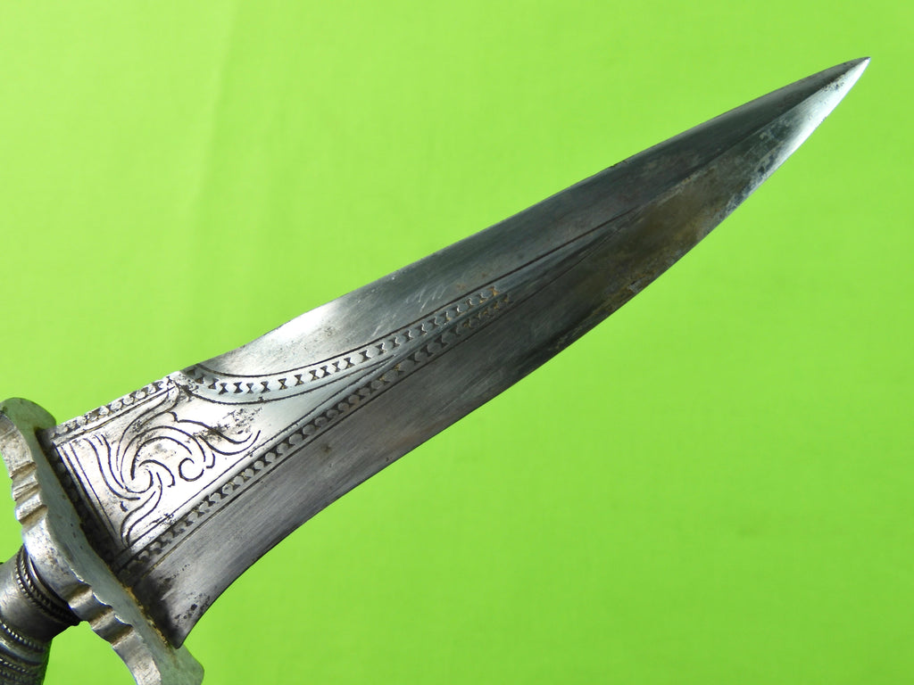 Vintage Old Philippines Philippine Small Punal Moro Kris Knife w/ Scab ...