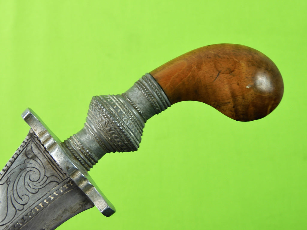 Vintage Old Philippines Philippine Small Punal Moro Kris Knife w/ Scab ...