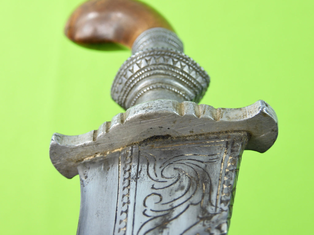 Vintage Old Philippines Philippine Small Punal Moro Kris Knife w/ Scab ...