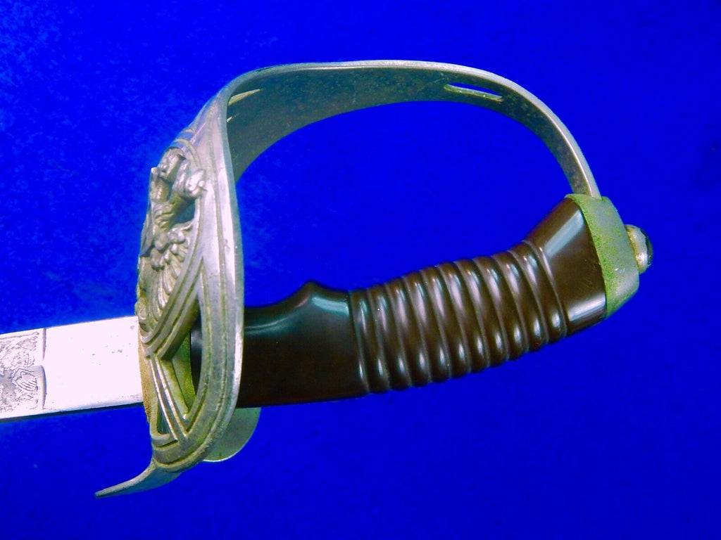 Antique German Germany WW1 Dragoon Regiment Engraved Sword w/ Scabbard ...