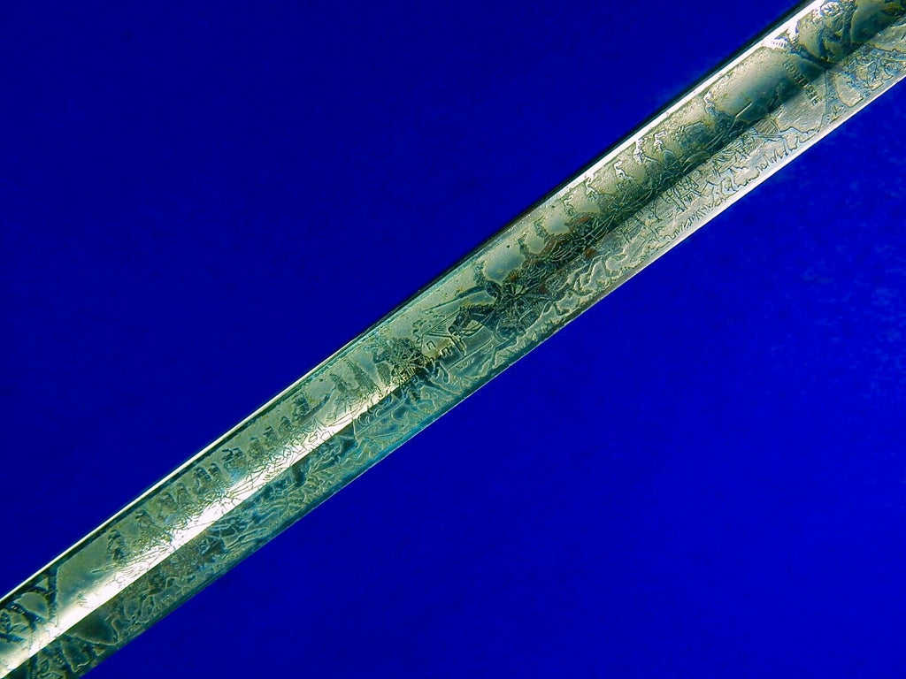 Antique German Germany WW1 Dragoon Regiment Engraved Sword w/ Scabbard ...