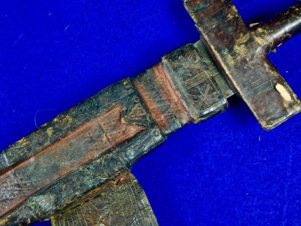 Antique Old Africa African 19 Century Large Takuba Sword w/ Scabbard ...