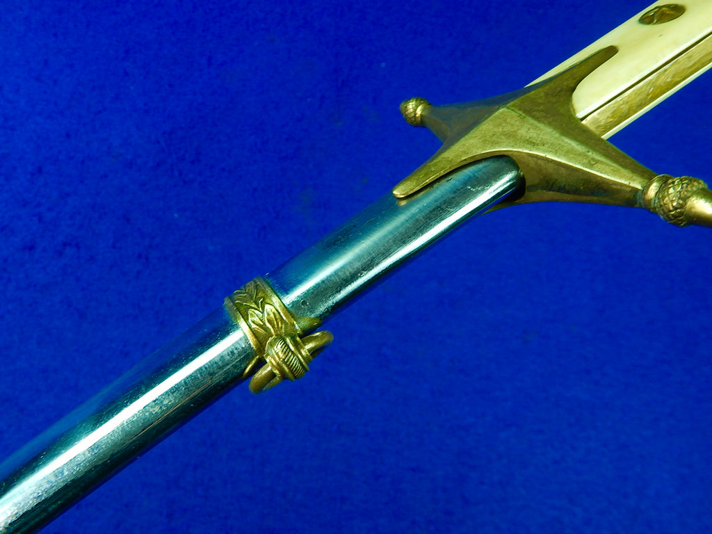 Vintage US Vietnam Era USMC Marine Officer's Engraved Sword w/ Scabbar ...