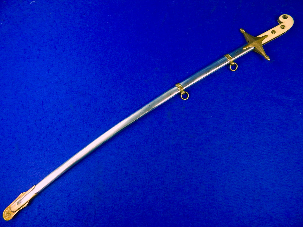Vintage US Vietnam Era USMC Marine Officer's Engraved Sword w/ Scabbar ...