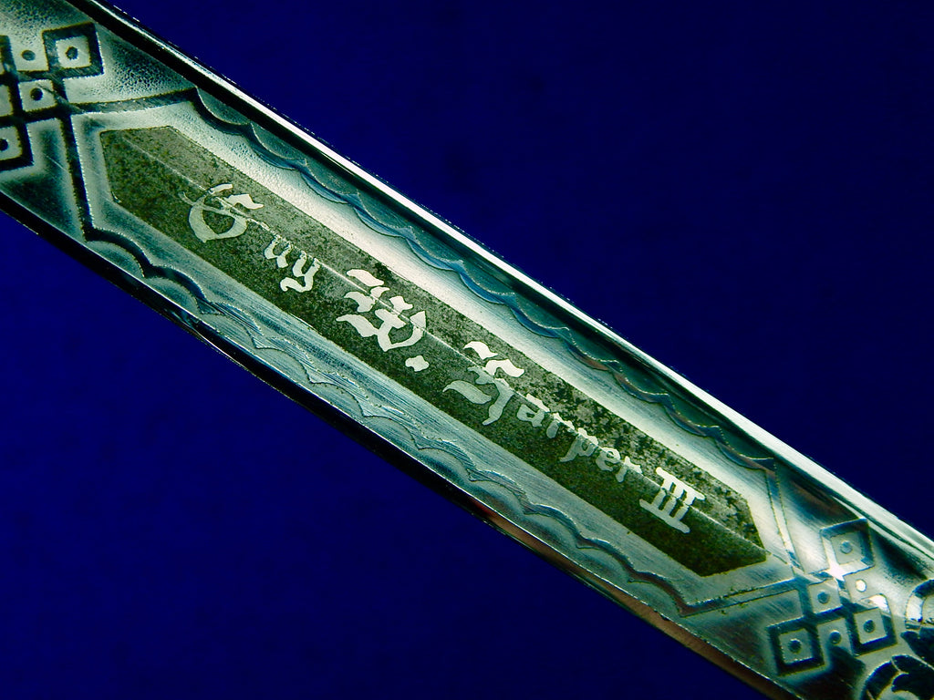 Vintage US Vietnam Era USMC Marine Officer's Engraved Sword w/ Scabbar ...